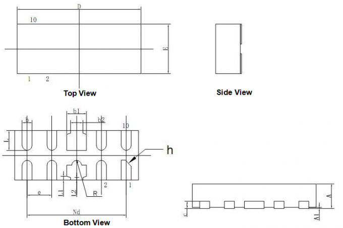 DFN2510-10L ESD Array SE05NRD34GU Working Voltage 5.0V For ESD Protection