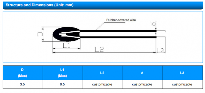 10±1% Resistance NTC Thermistor For Temperature Sensing Applications